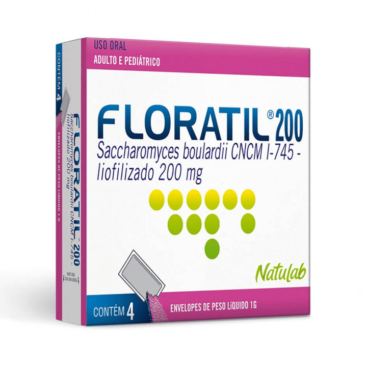 Floratil 200mg/g Pó Oral - 4 Sachês com 1g