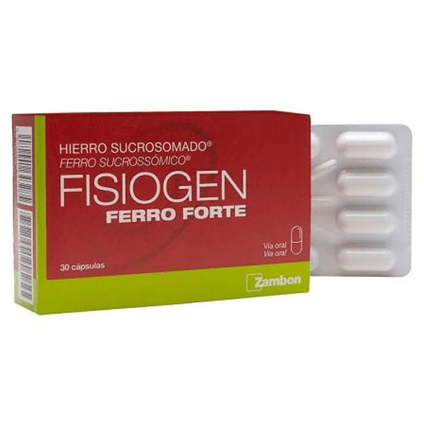 Fisiogen Ferro Forte 30 Cápsulas | Mevo Farma