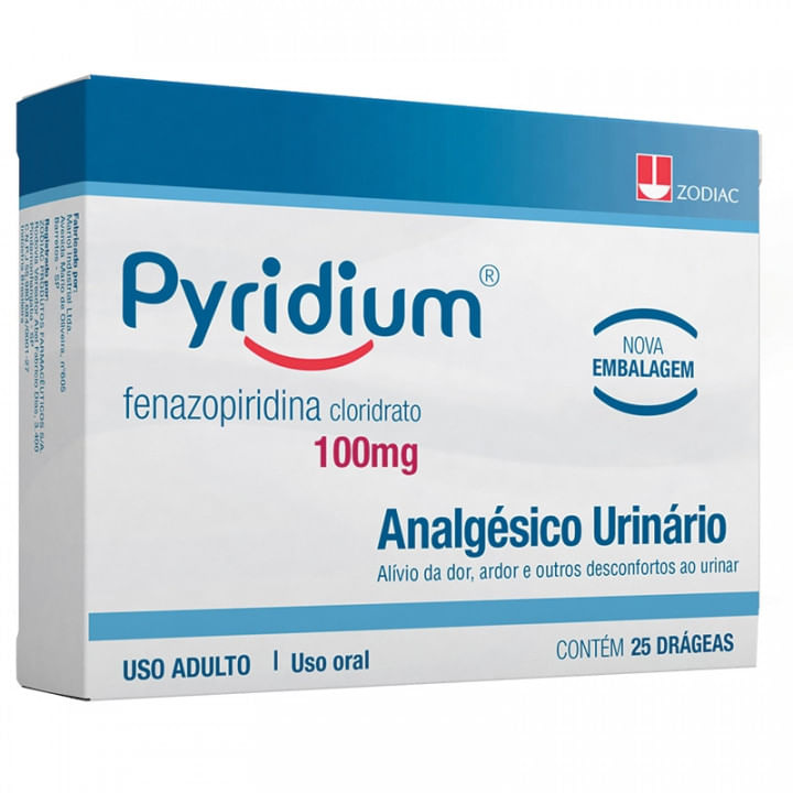 Pyridium 100MG Comprimido revestido - Caixa com 25 Comprimidos | Mevo ...