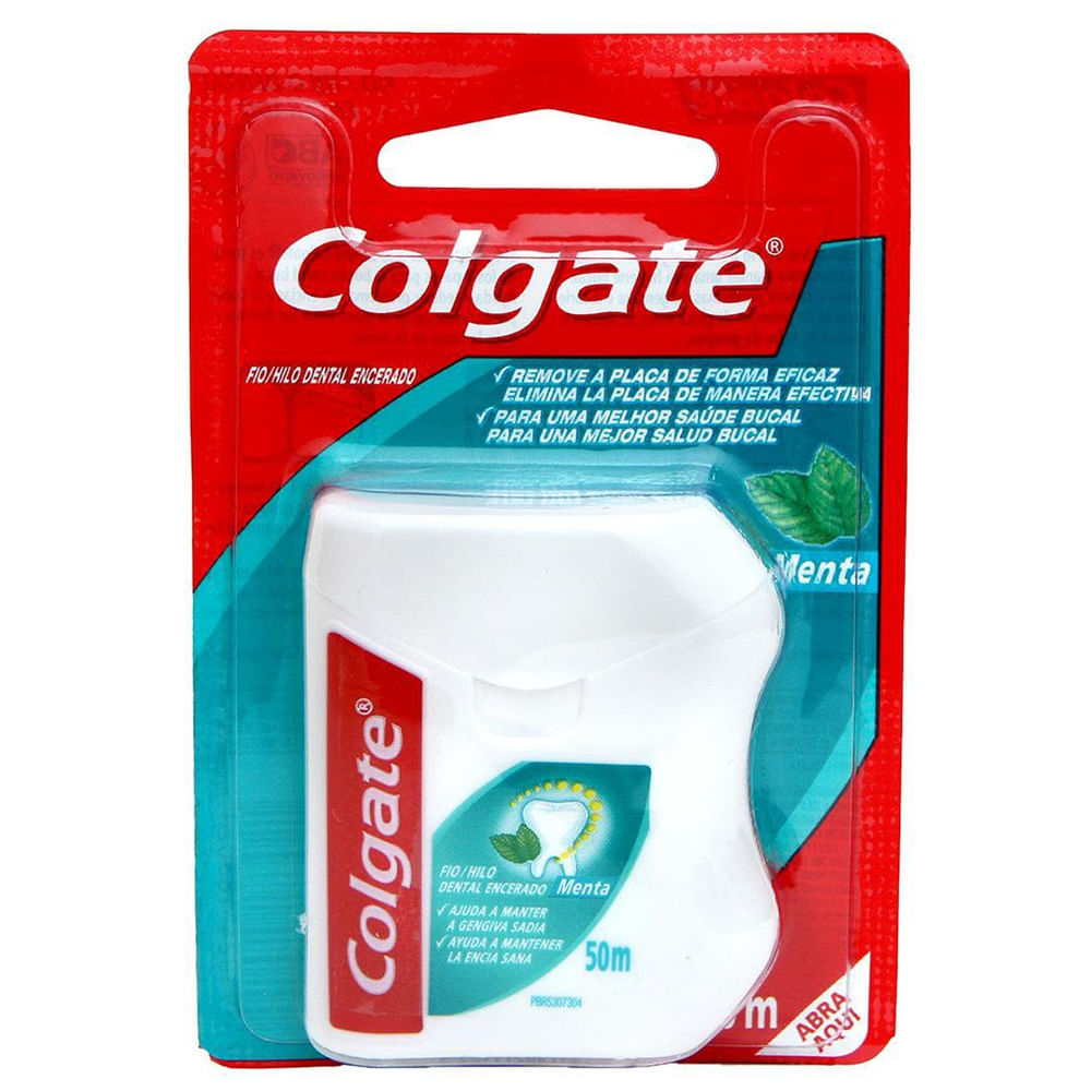 Fio Dental Colgate Tradicional menta com 50 metros - Mevo Farma