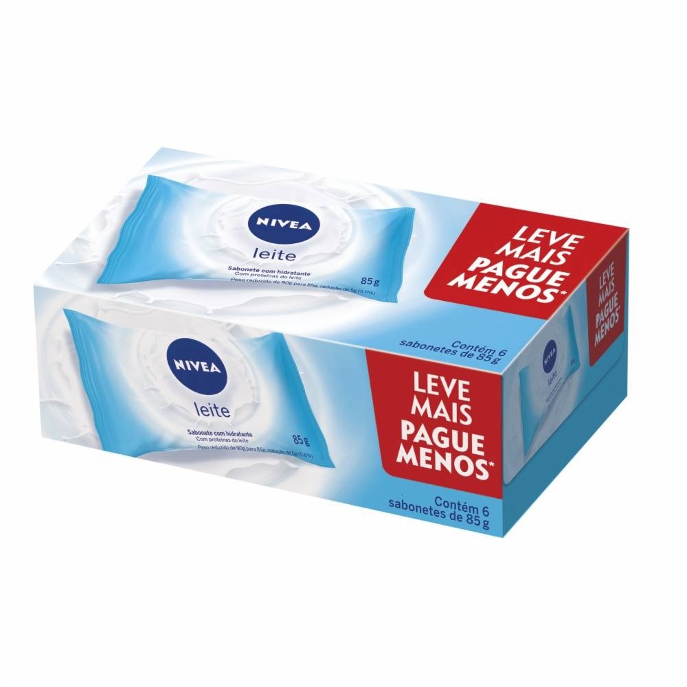 Sabonete Hidratante Nivea Leite Barra 6x85g Leve Pague | Mevo Farma ...