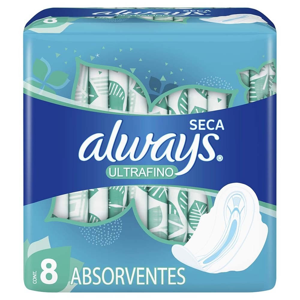Absorvente Always Active Ultrafino Com Abas com 8 unidades | Mevo Farma ...