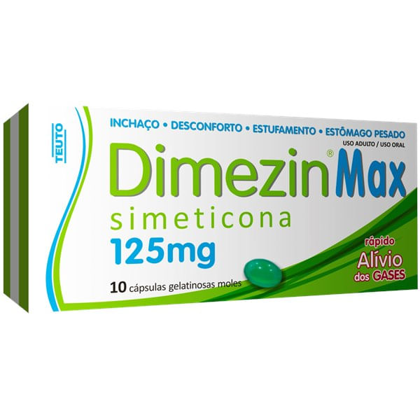 Dimezin Max 125mg Cápsula Mole - Caixa com 10 Cápsulas - Mevo Farma