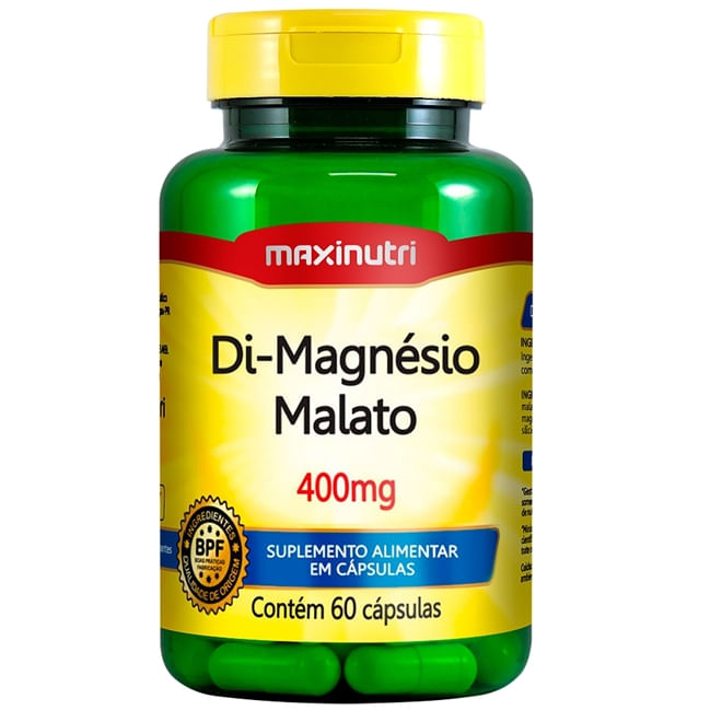 Di-Magnésio Malato 400mg 60 Cápsulas | Mevo Farma - Mevo Farma