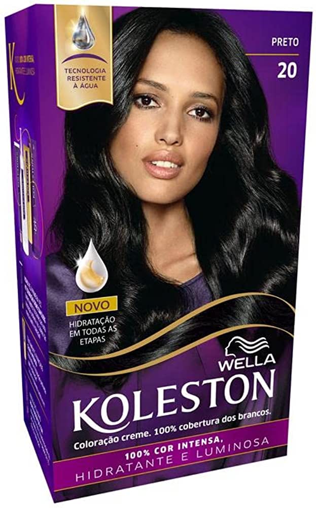 Kit Coloração Creme 20 Preto Wella Koleston - Mevo Farma