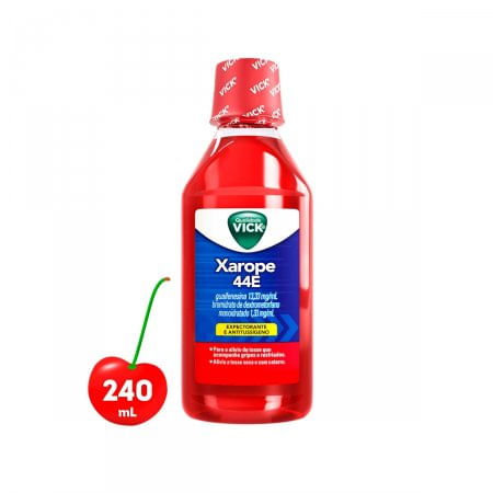 Xarope 44 E 1,30MG/ML + 13,30MG/ML Xarope - Frasco com 240 mL | Mevo Farma