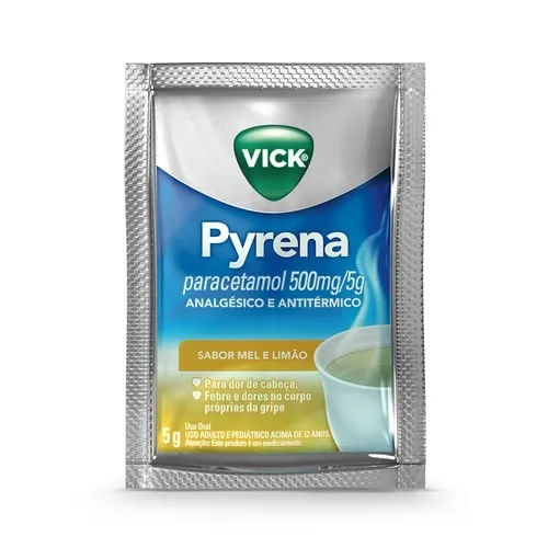 Vick Pyrena 500MG Pó para suspensão extemporânea Sabor Camomila e Erva ...