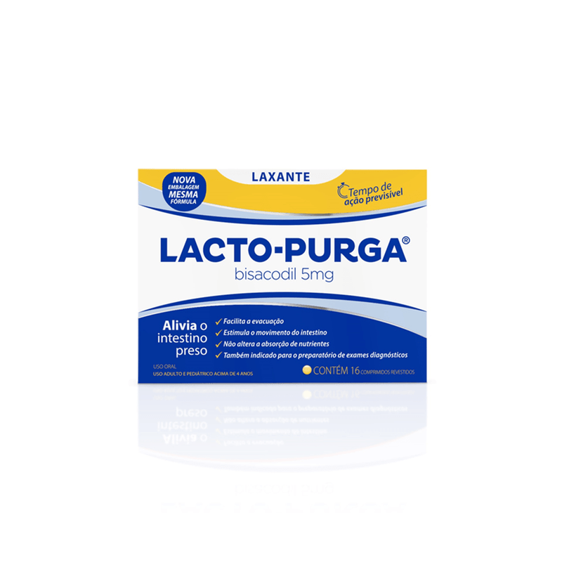 Lacto Purga 5MG Comprimido revestido - Caixa com 16 Comprimidos