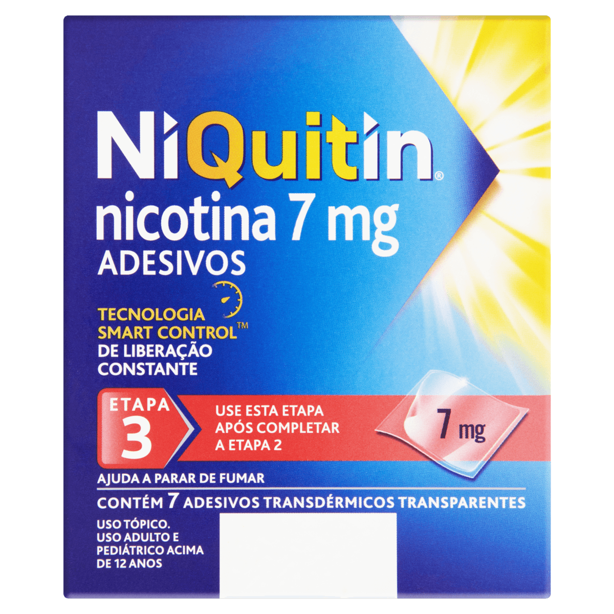Niquitin 7mg Adesivo Transdérmico - Caixa com 7 Adesivos | Mevo Farma
