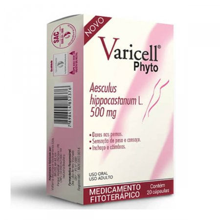 Varicell Phyto 500mg Cápsula Gelatinosa Dura - Caixa com 20 Cápsulas ...