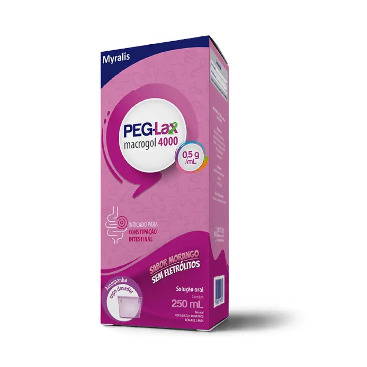 Peg-Lax Macrogol 4000 0.5g/mL Morango 250mL: Laxativo para Constipação ...