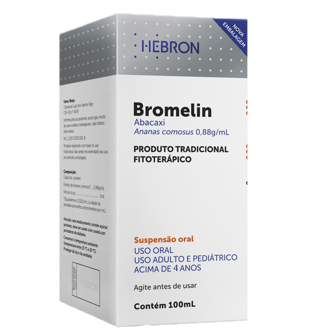 Bromelin 0.88g/mL Suspensão Oral - Frasco com 100mL - Mevo Farma