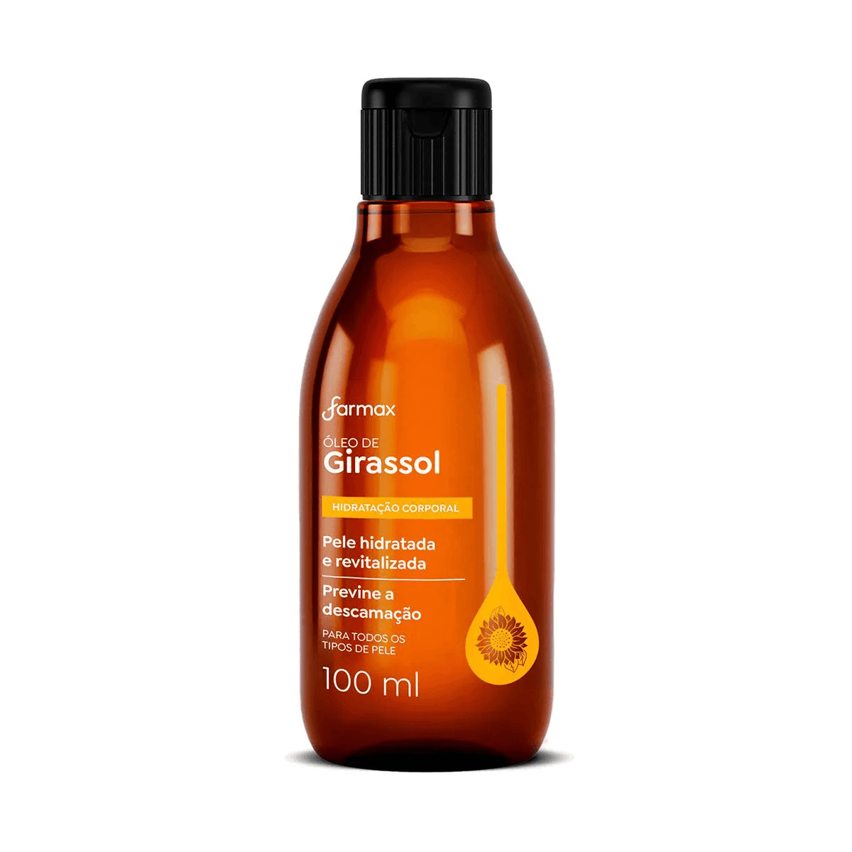Óleo Corporal De Girassol Farmax Com 100ml Mevo Farma