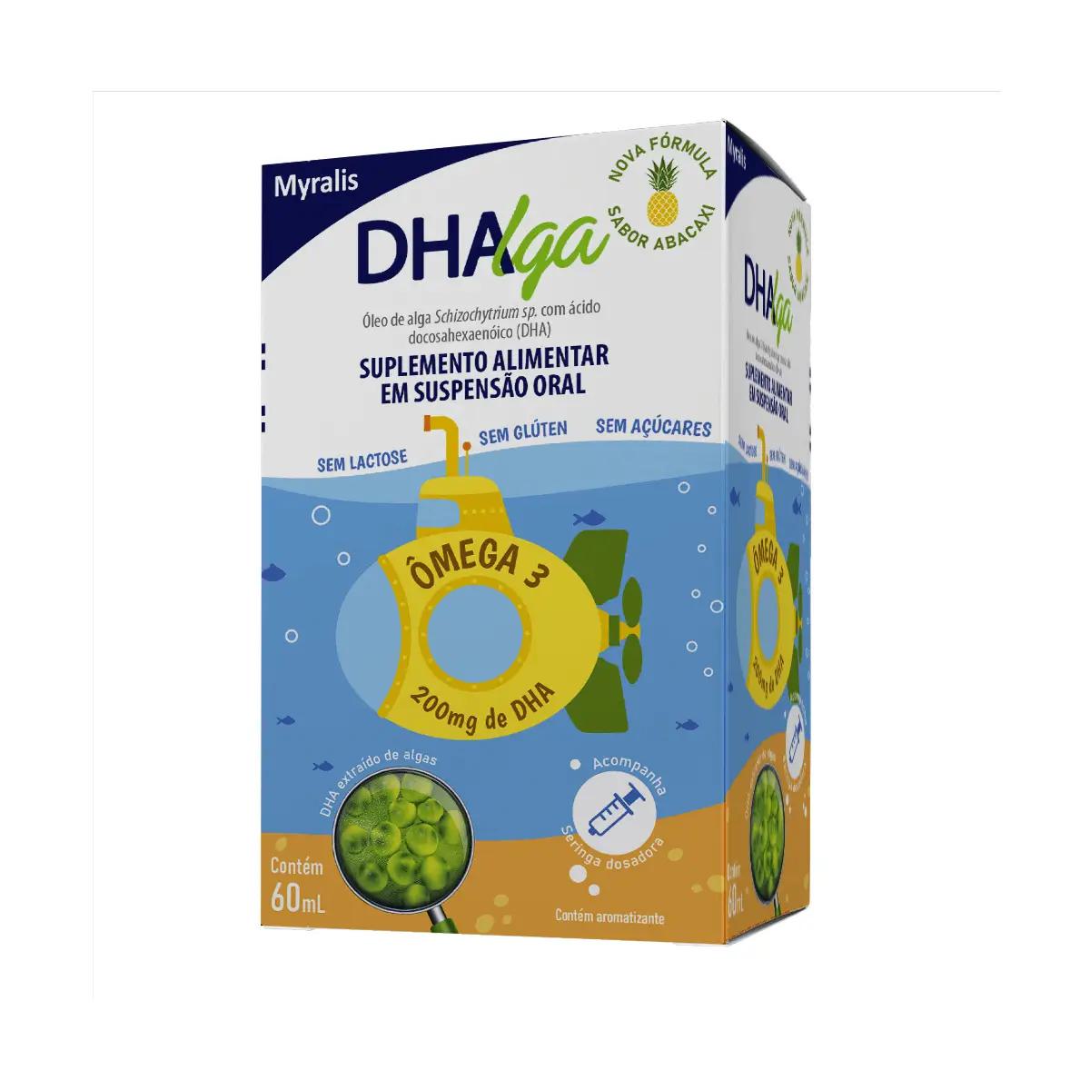 Ômega 3 Dhalga Solução Oral Sabor Limão 60mL | Mevo Farma - Mevo Farma