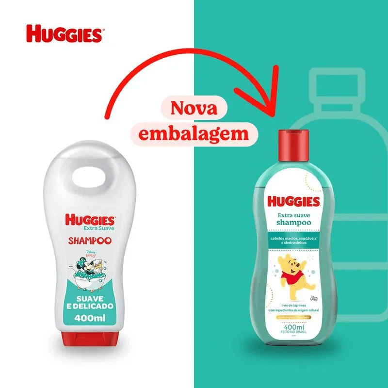 Shampoo Infantil Extra Suave Disney Baby Huggies Frasco 400Ml | Mevo Farma