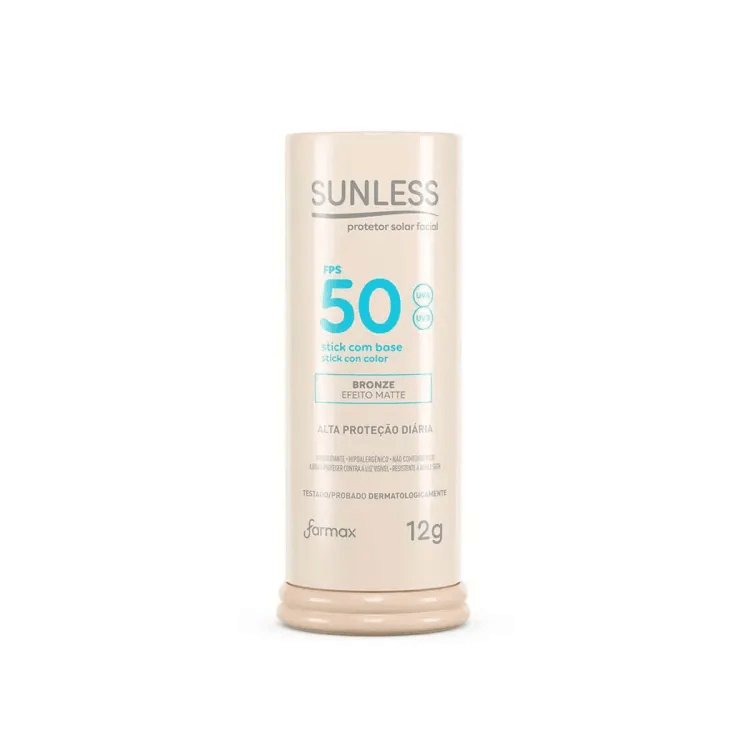 Protetor Solar Facial FPS50 Sunless com Base Bronze 12g | Mevo Farma